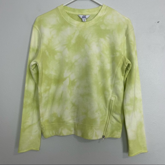 JoyLab | Sweaters | Joy Lab Tie Dye Sweatshirt Zipper Accent Lime Green ...